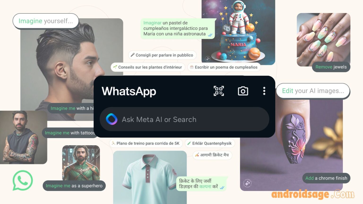 WhatsApp Finally Adds "Ask Meta AI or Search" Bar on Android, And It's ...