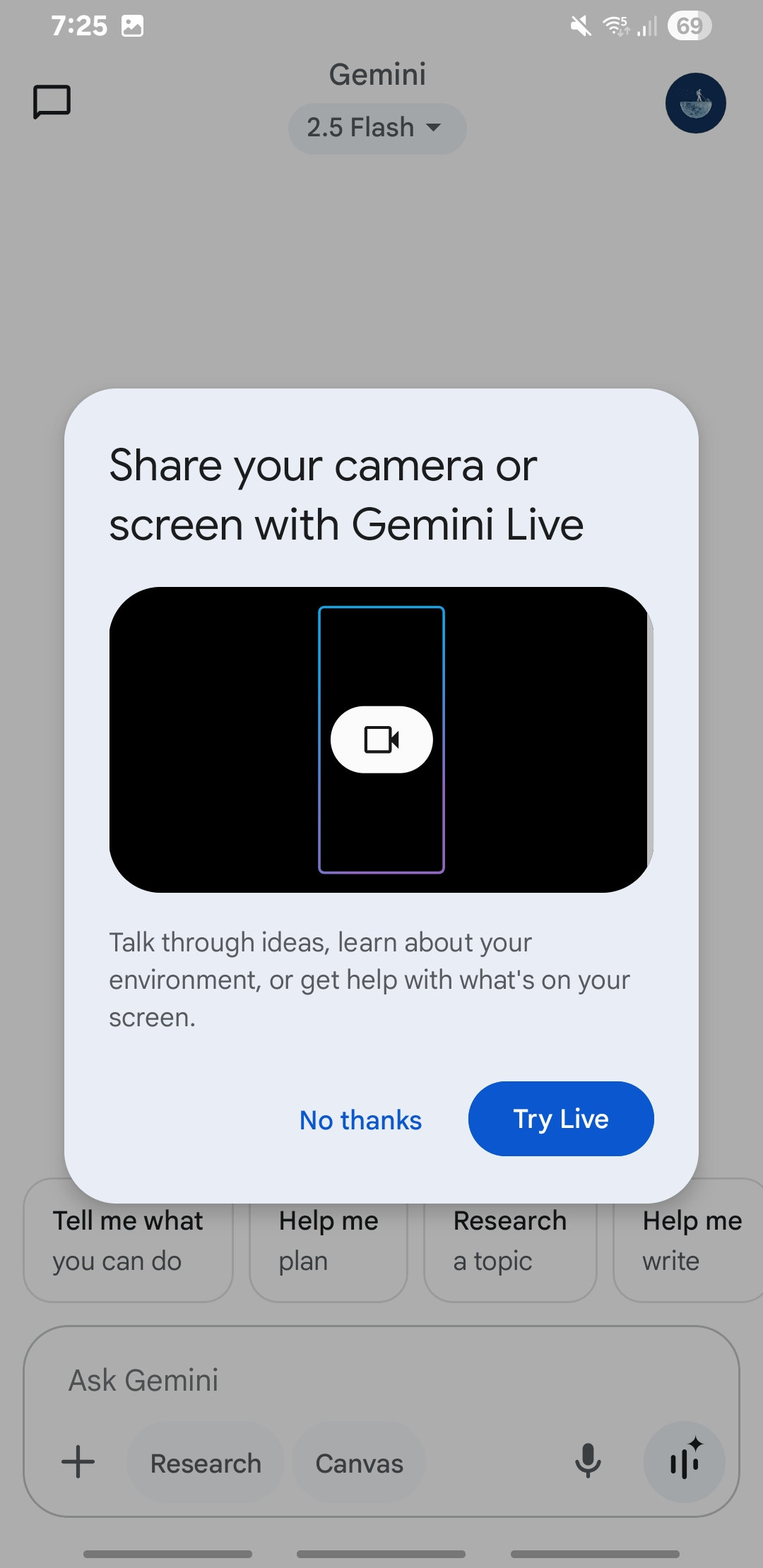 New Gemini 2.5 Update Adds Live Camera Share for Free (APK Download)